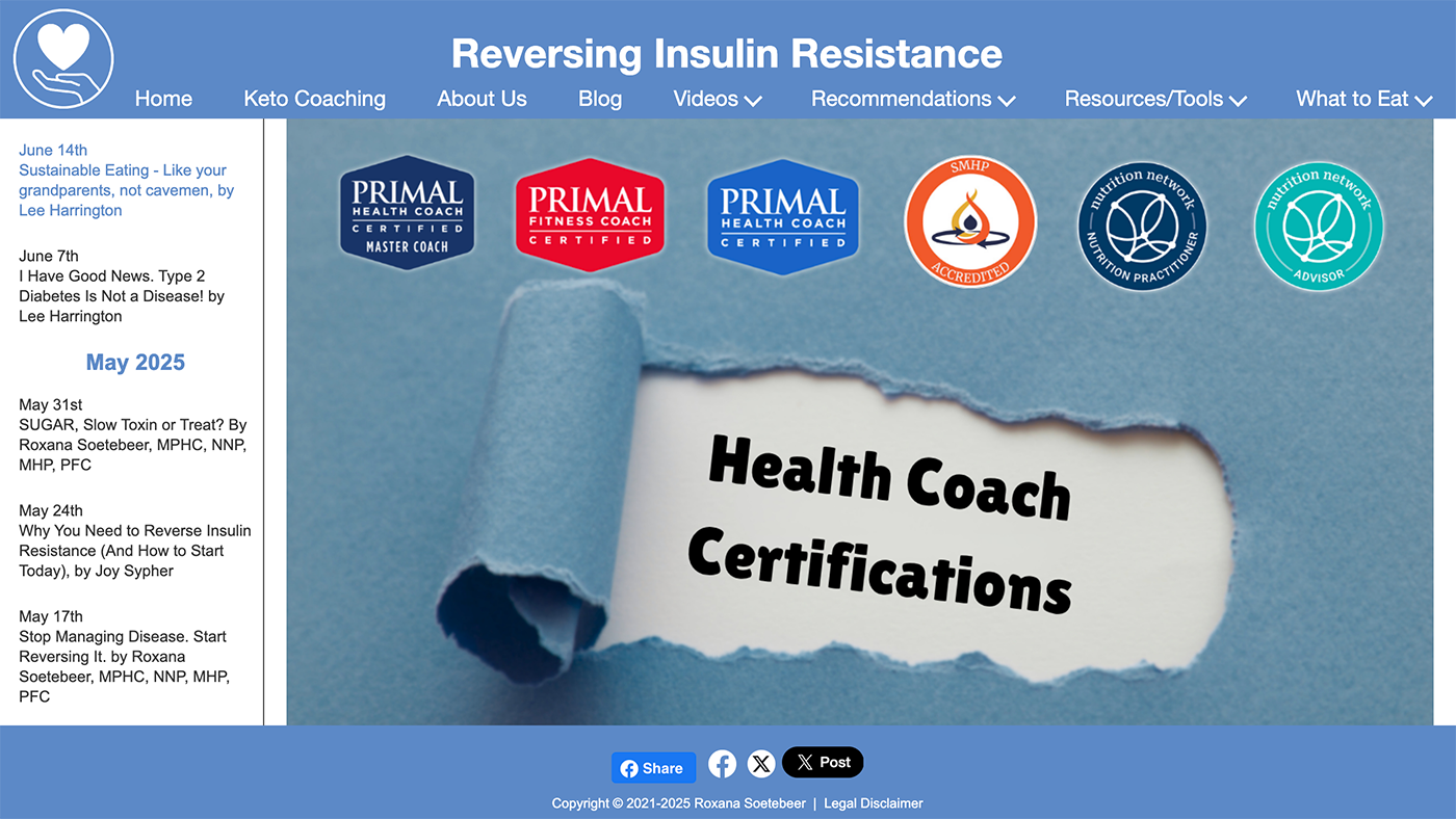 Health Coach Certifications by Roxana Soetebeer, MPHC, NNP, MHP, PFC